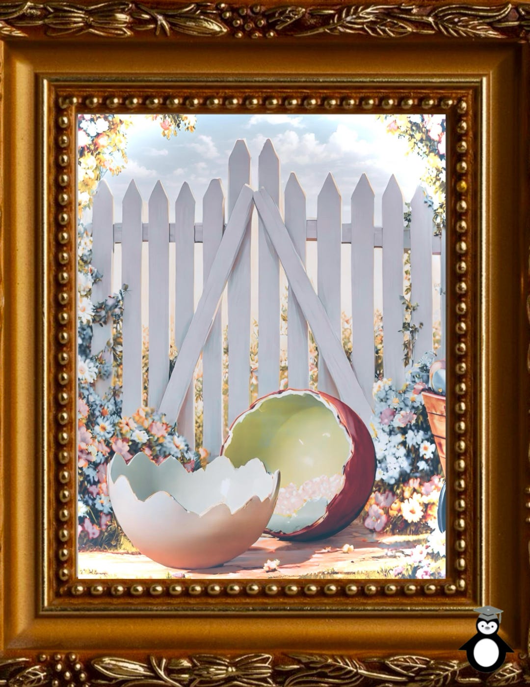 Cracked Easter Egg Prop Digital Photography Backdrop, Modernized From ...