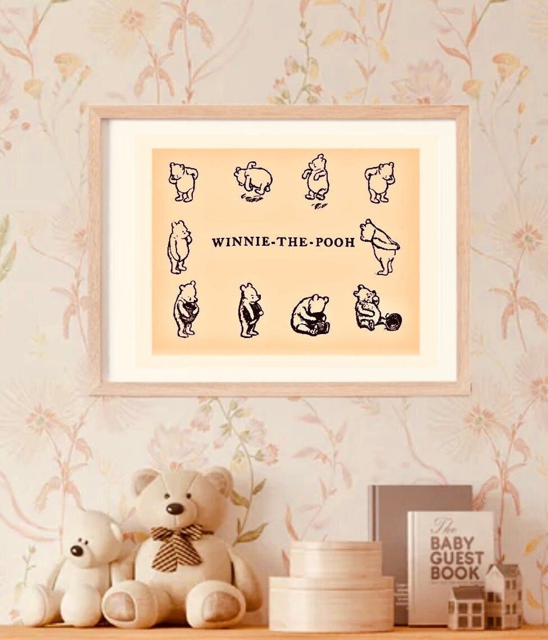Winnie the Pooh Composite Digital Print of Drawings From the Original ...