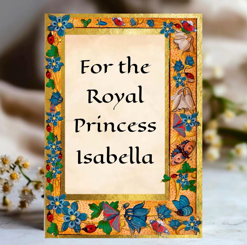 Custom Medieval Card | Printable | Personalized 5x7” Digital Download ...