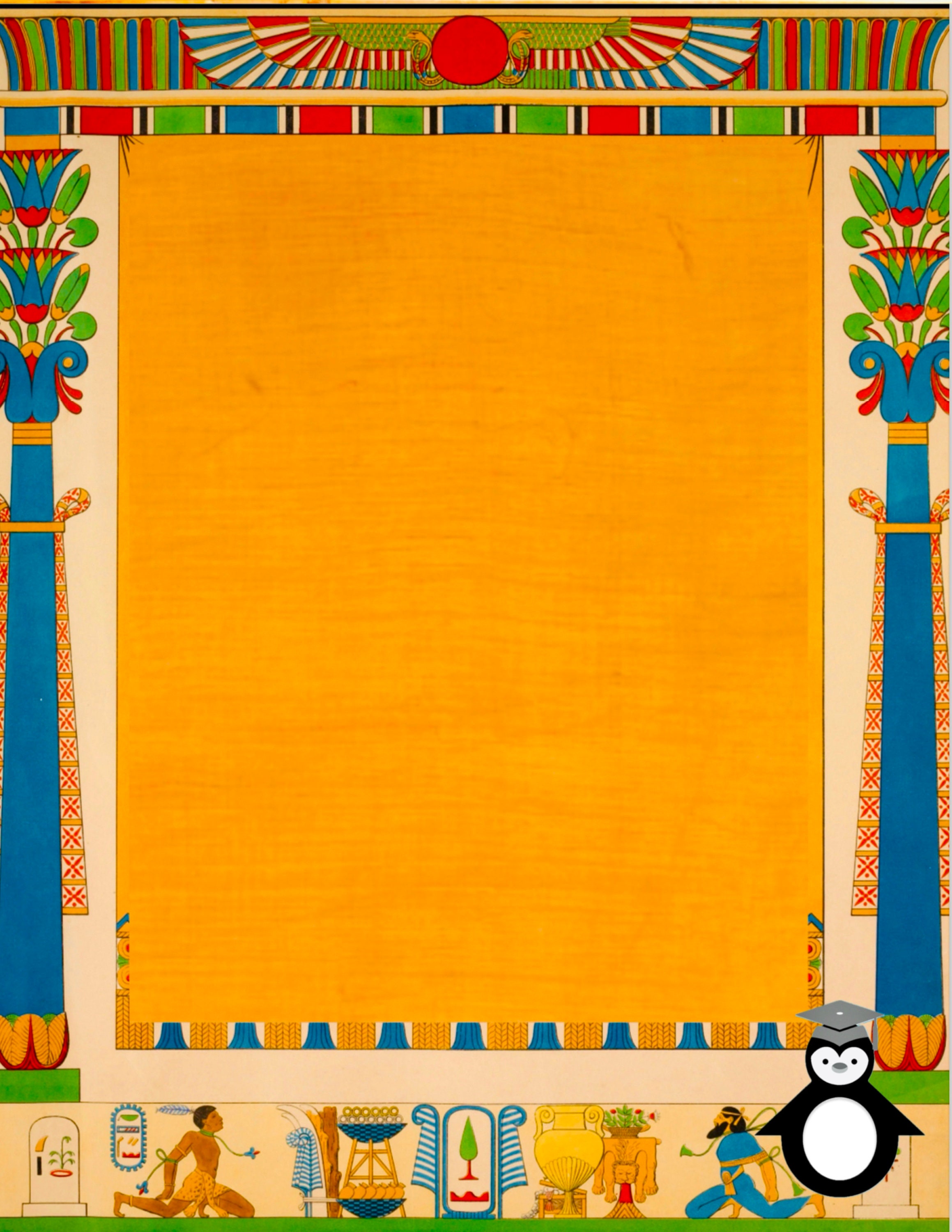 Ancient Egypt Stationery Set: Papyrus Manuscript Pages (digital ...