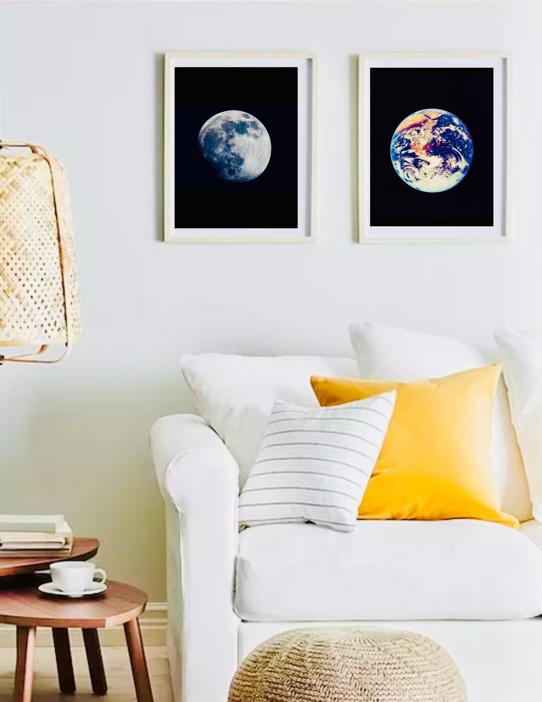 Apollo 11 Earth & Moon Photo Prints: Digitally Enhanced Wall Art ...