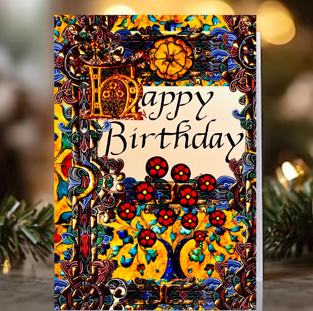 Digital Medieval Birthday Card | Digitally Edited, Enhanced & Restored ...
