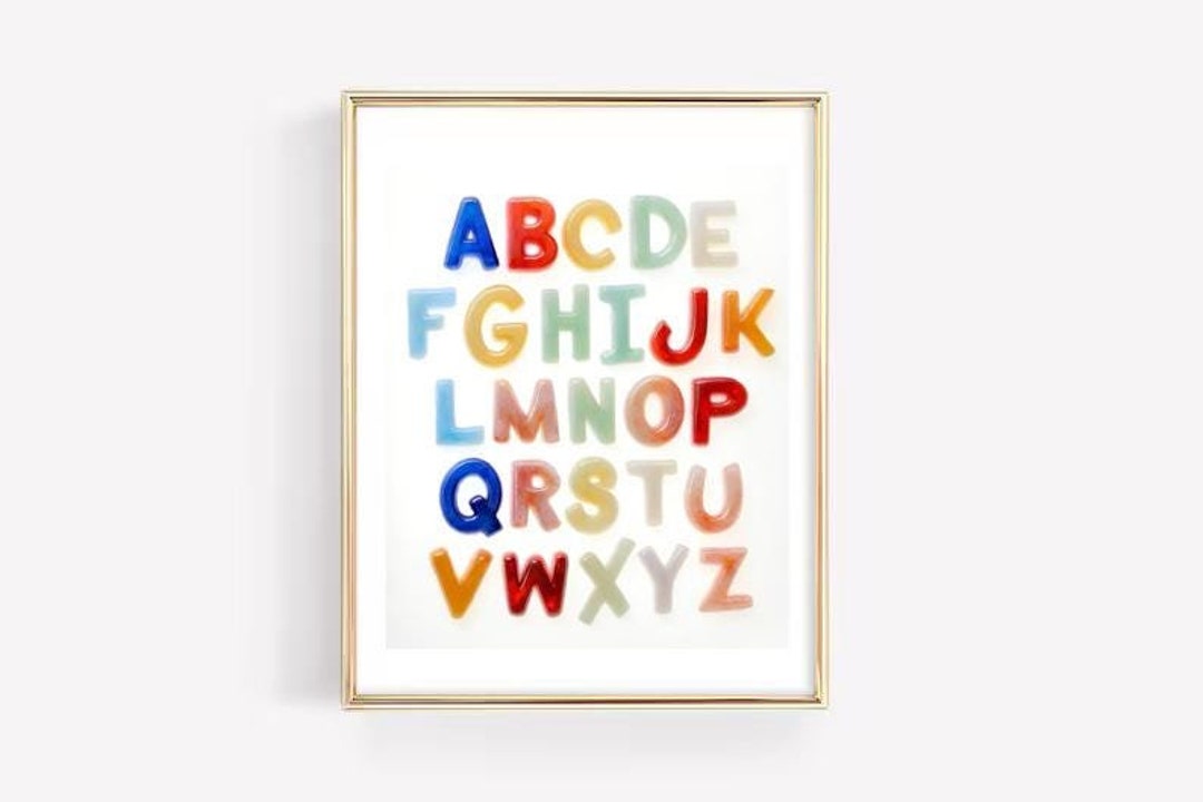 Colored Glass Alphabet Poster: Classroom Decor (digital Download) - Etsy