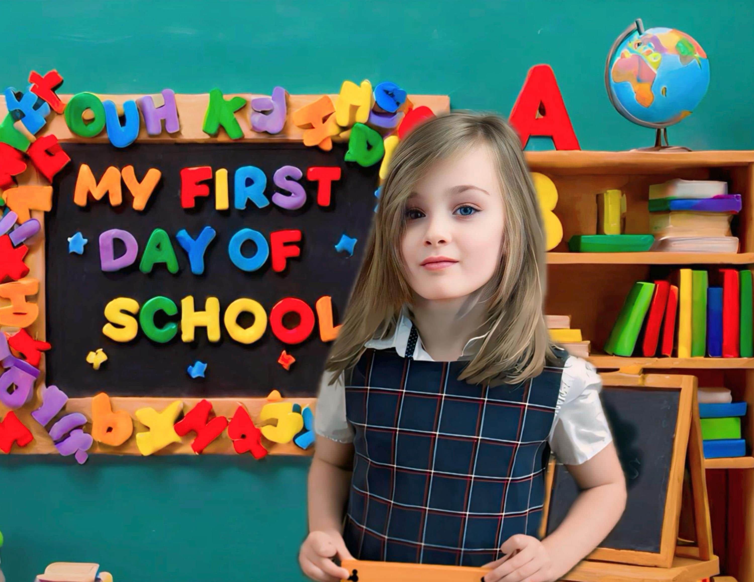 My First Day of School Chalkboard Claymation Digital Photography ...