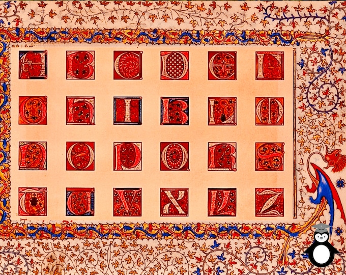 Illuminated Manuscript | Letter R Initial With Classic Flourish ...