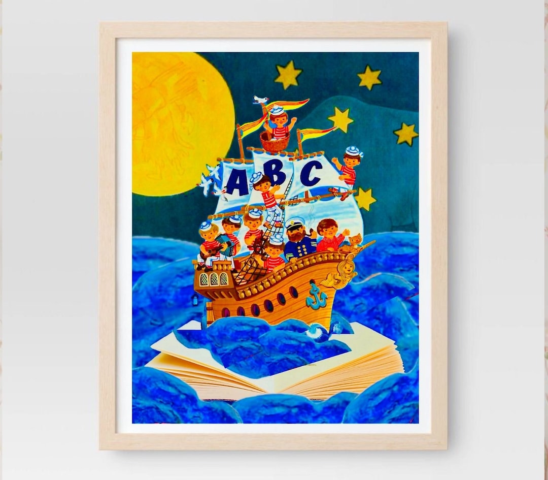 ABC Alphabet Ship Classroom Digital Poster Print, Created From Fusion ...