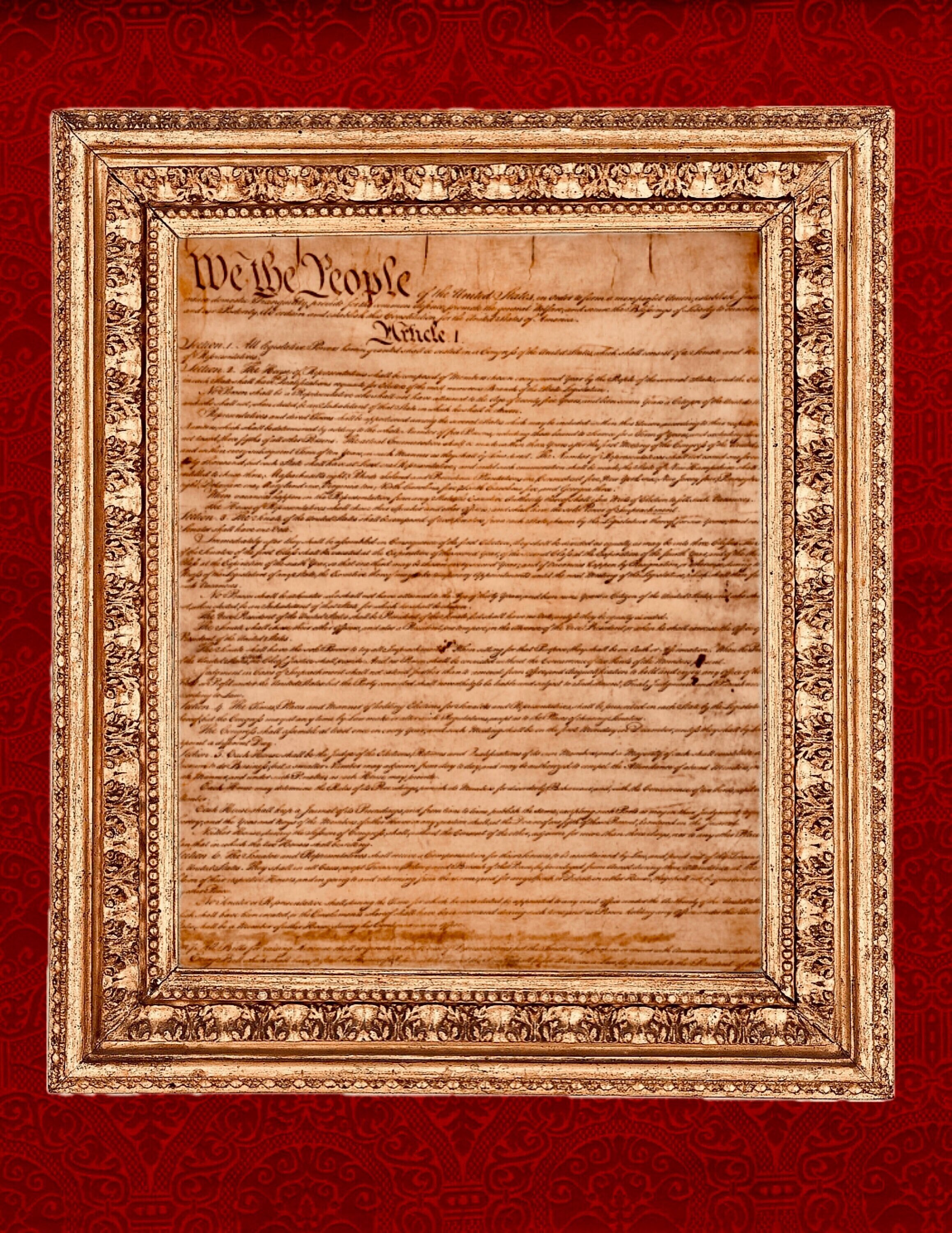 Constitution of the United States First Page Digital Print, Digitally ...