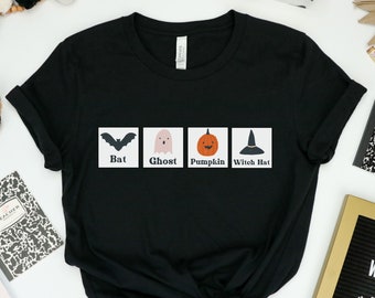 Halloween Pecs Teacher Shirt - Etsy