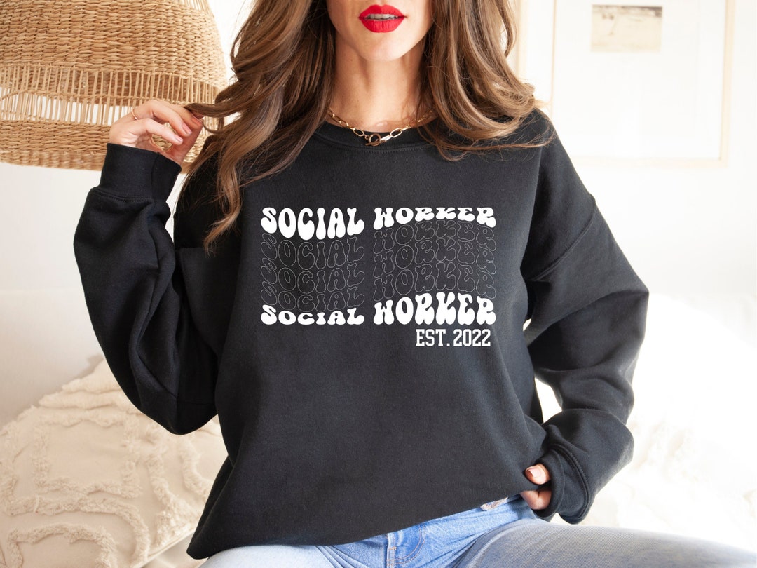 Custom Year Social Worker, Boho Sweatshirt, Social Worker Sweatshirt ...