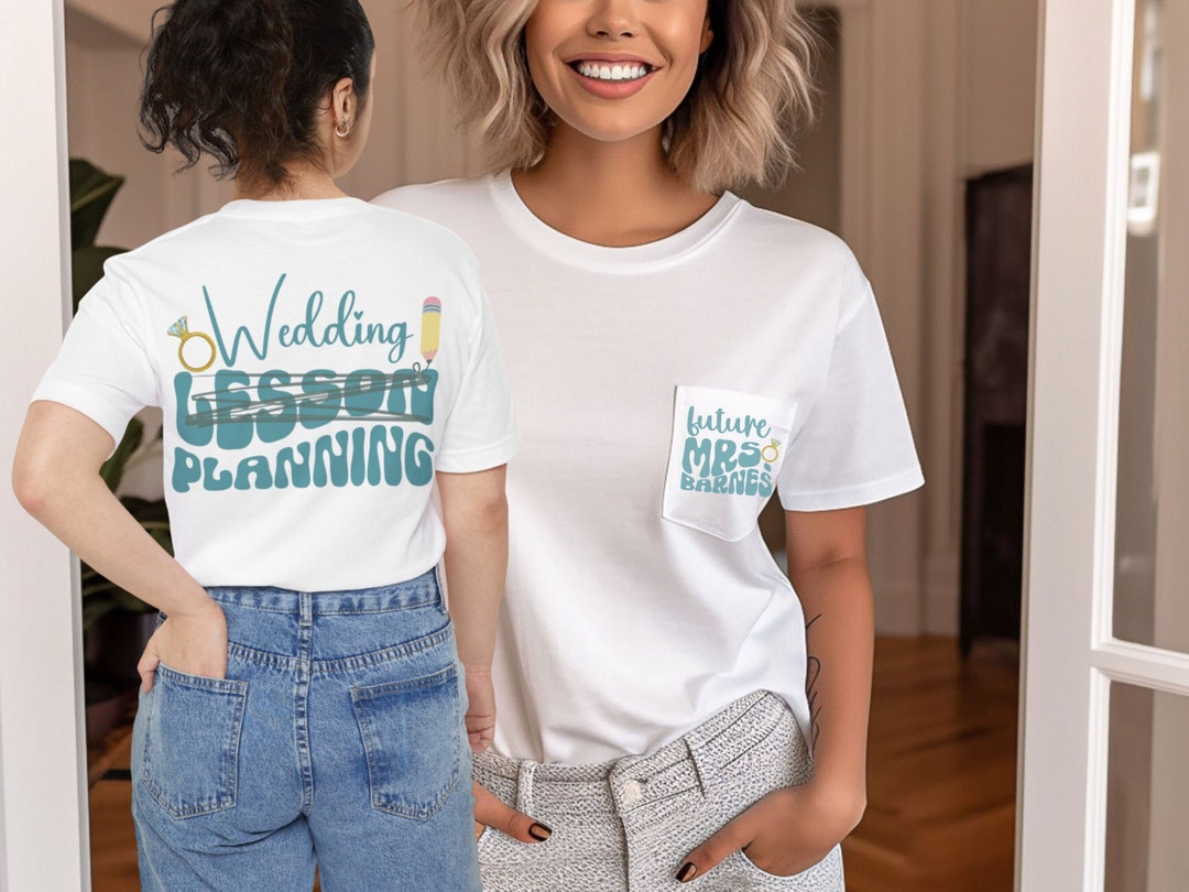 Teacher Engagement Gift, Front and Back,unisex Pocket Tee, Teacher ...
