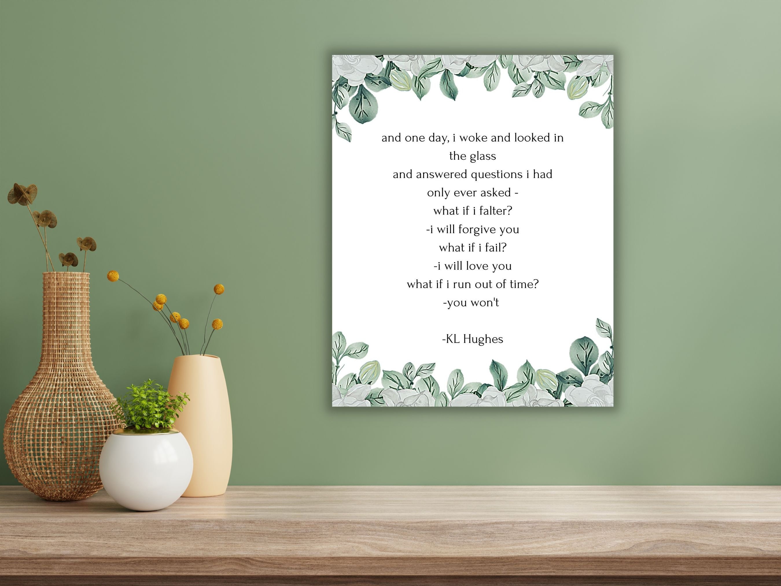 Printable Wall Art Original Poem Poetry Love Yourself Printable ...