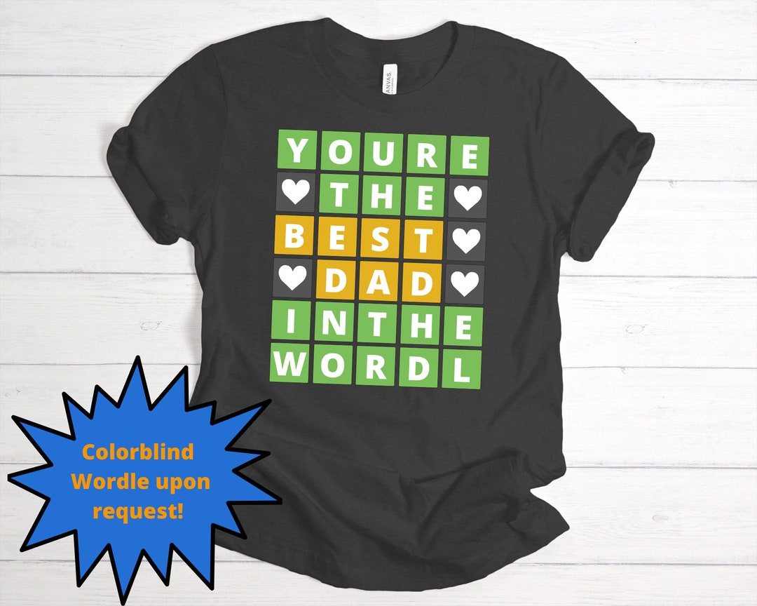Best Dad Wordle T-shirt, Father's Day Gift - Etsy