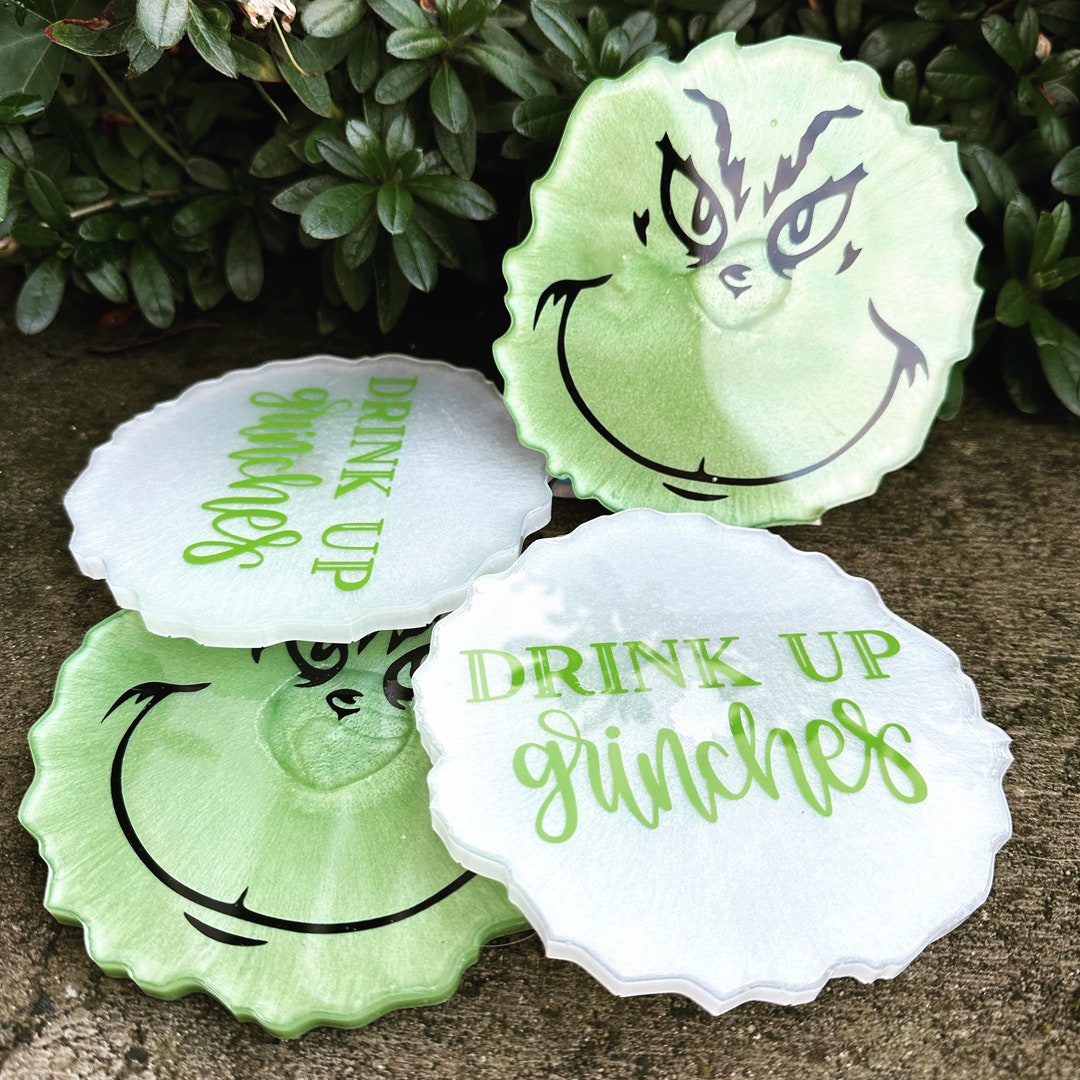 The Grinch Coaster Set - Etsy