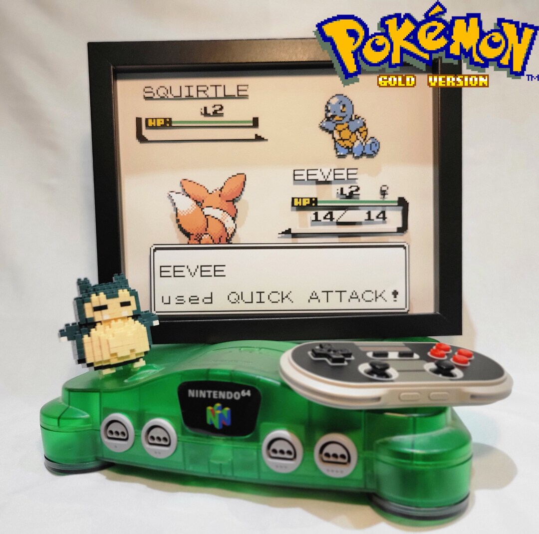 FULLY CUSTOMIZABLE Pokémon Gold/silver Shadow Box: Battle Scene - Etsy