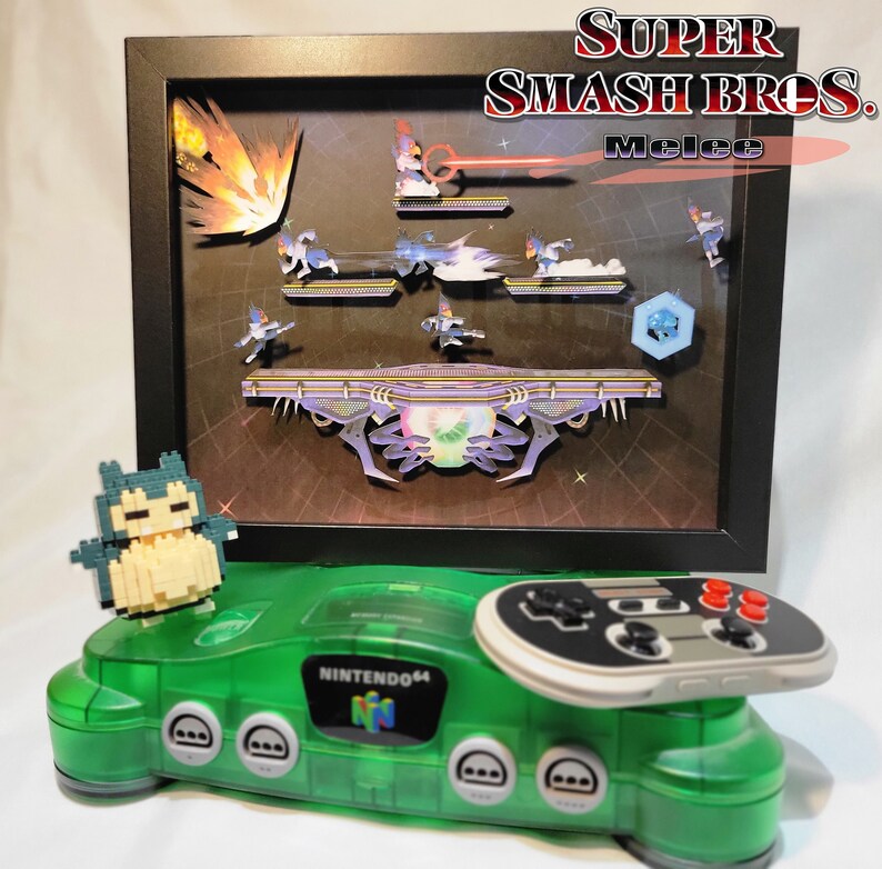 Smash Bros. Melee CUSTOM Shadow Box - Etsy