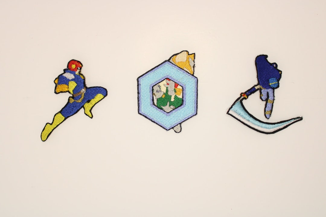 Smash Bros Melee Captain Falcon, Fox, Marth 3 Embroidered Patches - Etsy
