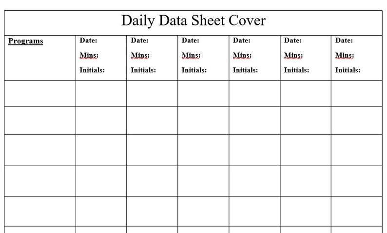 Program Cover Data Sheet - Etsy
