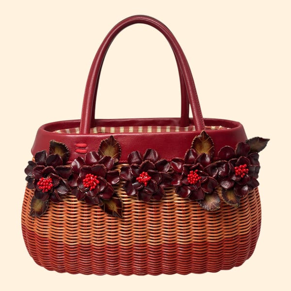Wicker Handbag - Etsy