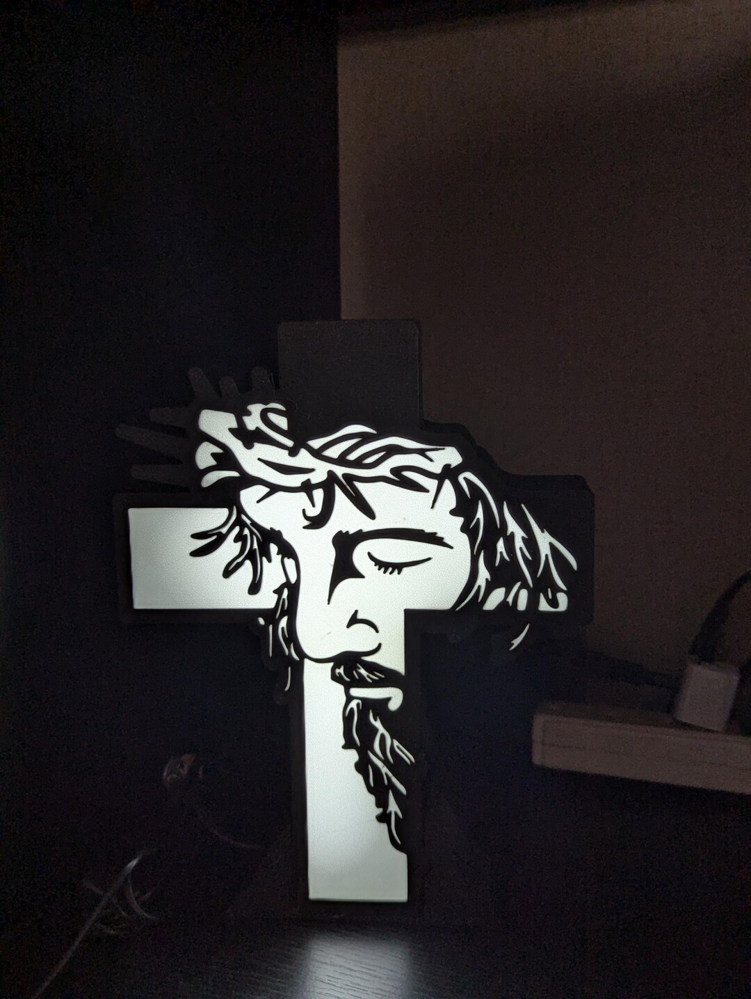 Jesus Cross Light Box - Etsy