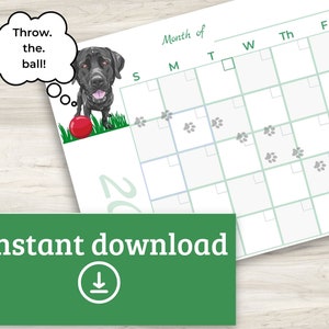 2022 Calendar Printable | Cute Puppy - Etsy