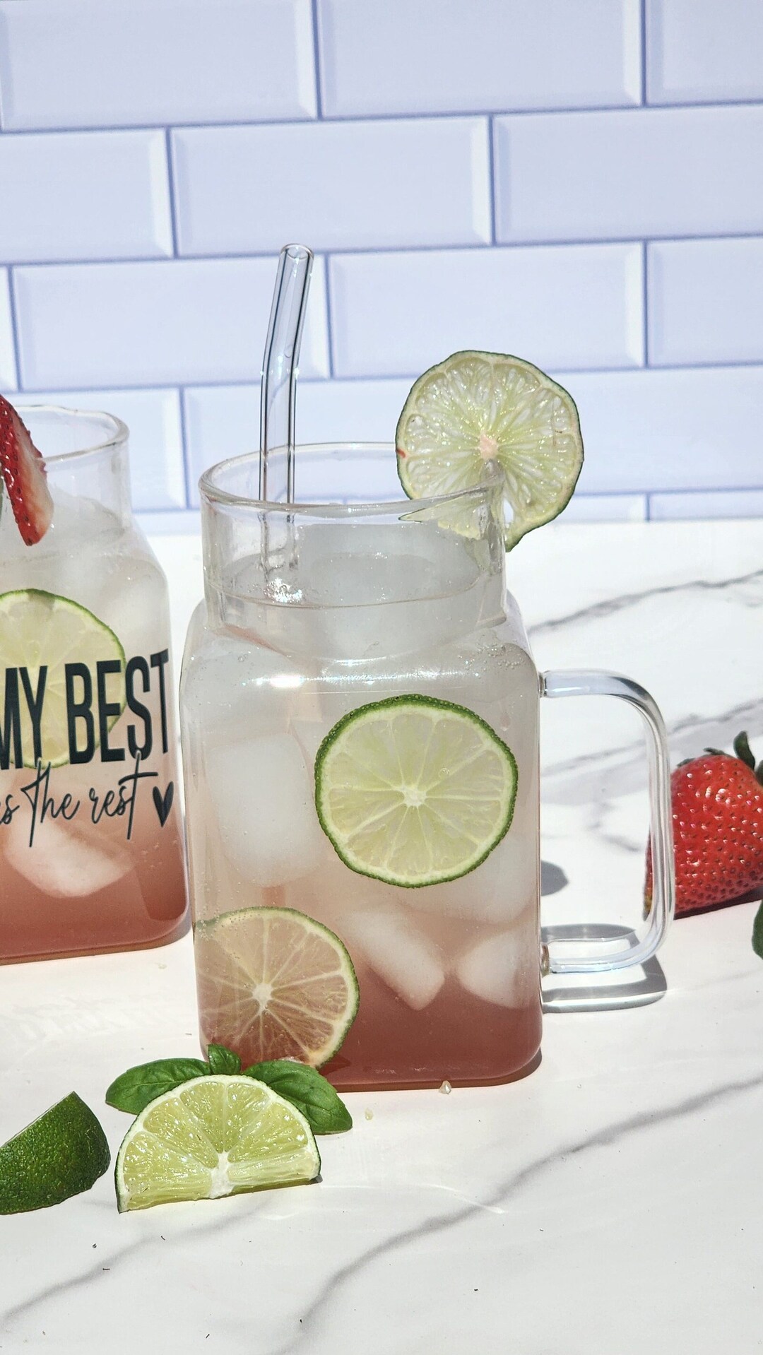 Glass Cups, Iced Coffee Glass, Square Glass Cup, Glass Cup With Handle ...