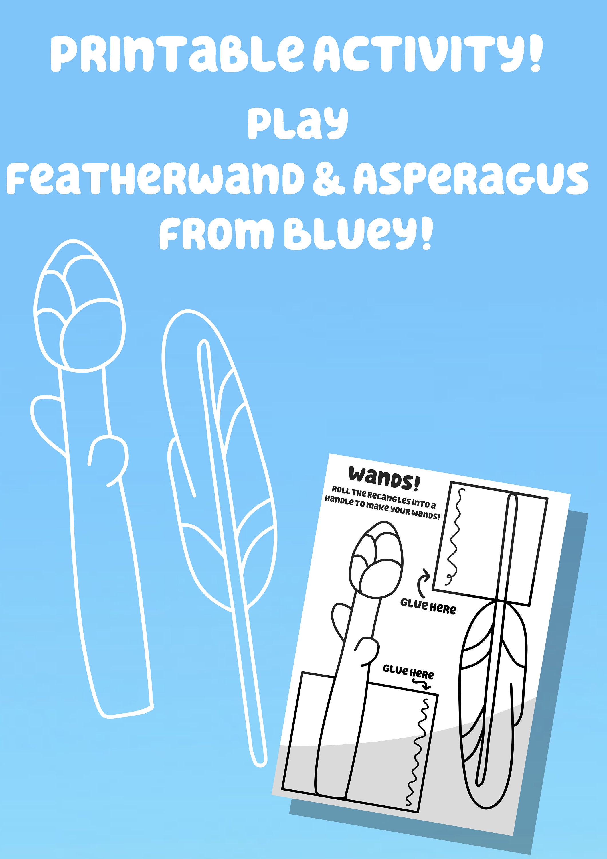 Bluey Cutout Wand Activity Downloadable Printable PDF Busy Book ...