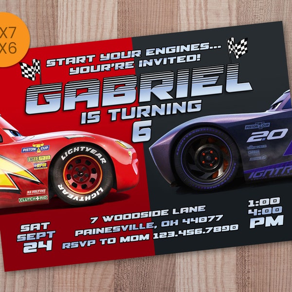 Cars Movie Birthday Card - Etsy