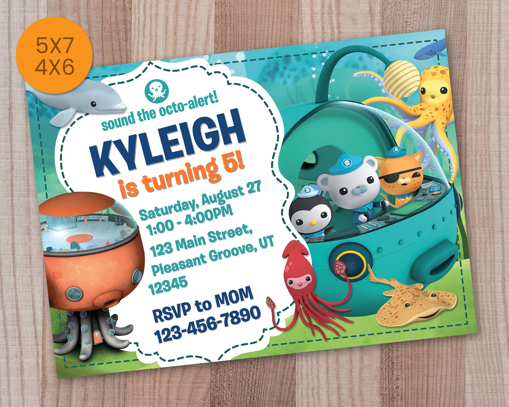 Octonauts Birthday Invitation Octonaut Party Invitations Etsy