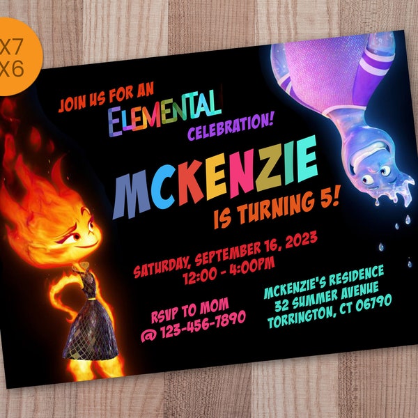 Elemental Birthday Party Invitations - Etsy