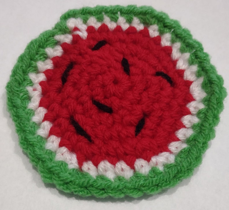 Crochet Watermelon Slice Pattern - Etsy