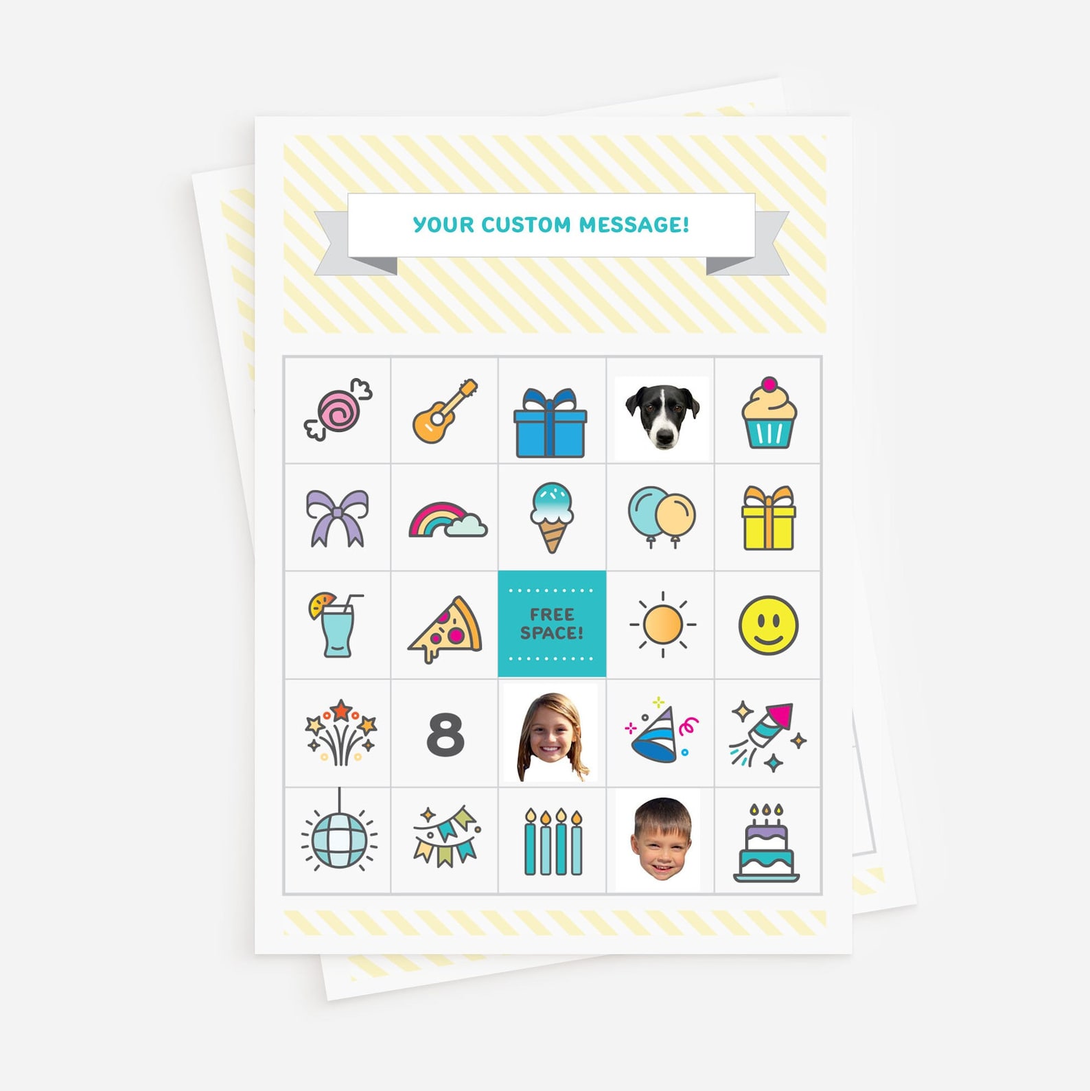 Personalized Bingo Cards | 30 Unique Cards | Custom Printable PDF ...