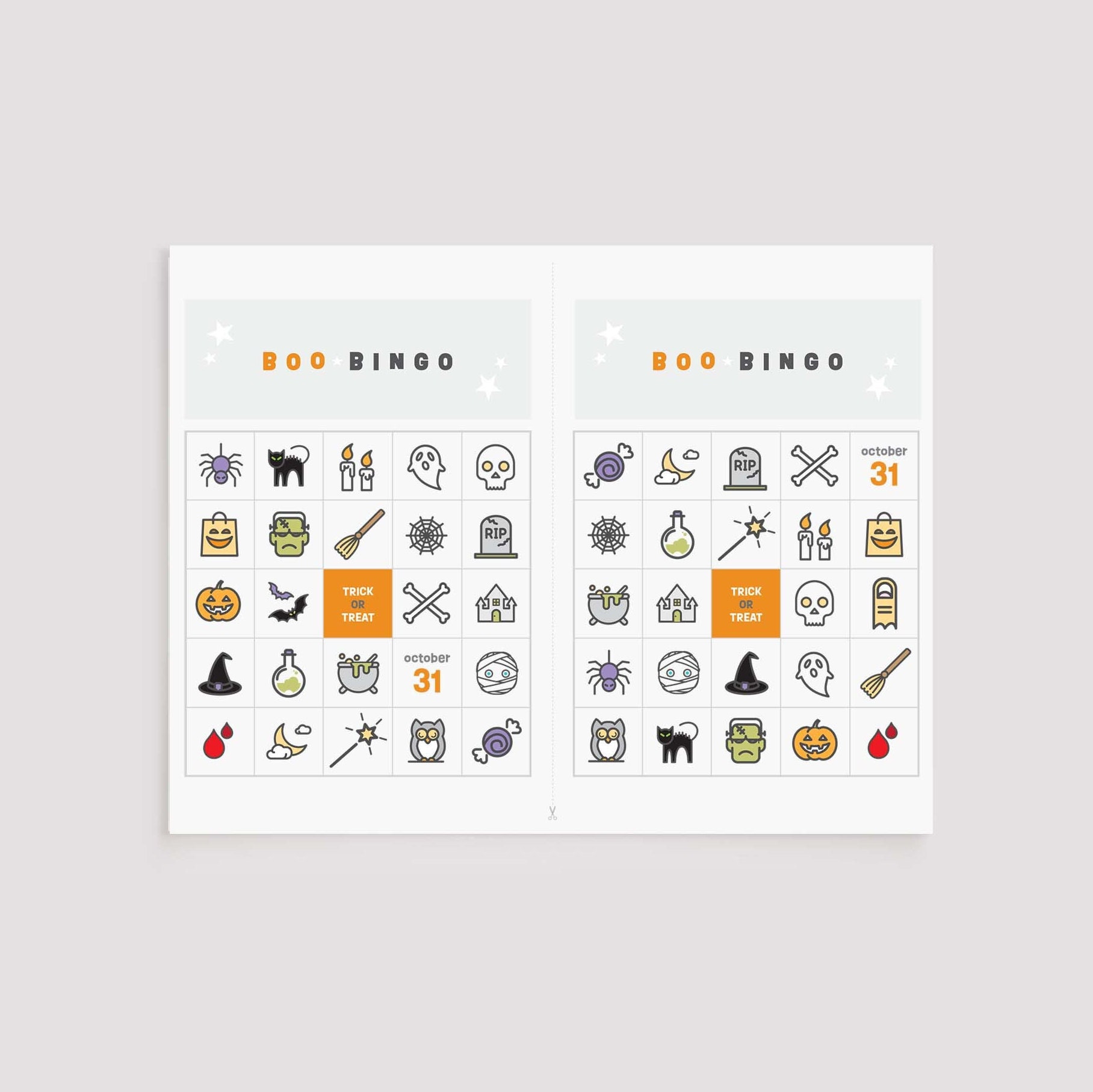 Printable Halloween Bingo | 30 Unique Bingo Cards | Instant Digital ...