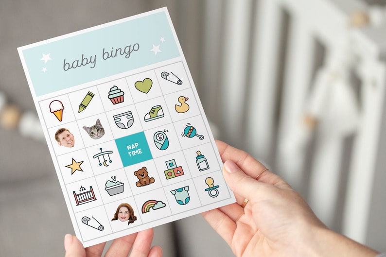 Personalized Baby Shower Bingo Cards | 30 Unique Cards | Custom ...