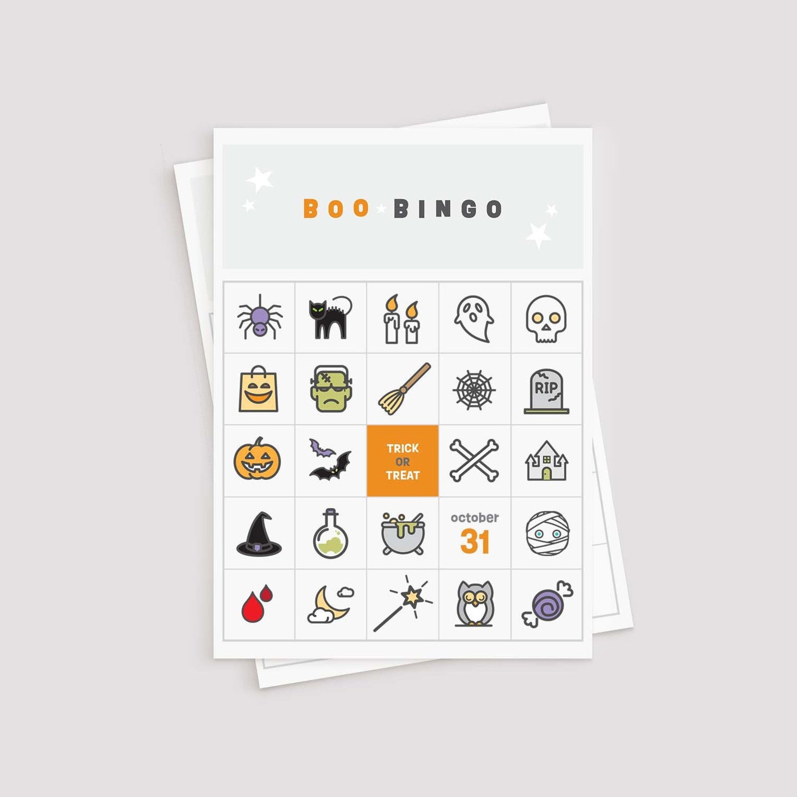 Printable Halloween Bingo | 30 Unique Bingo Cards | Instant Digital ...