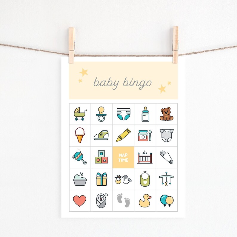 Printable Baby Shower Bingo | 30 Unique Bingo Cards | Instant Digital ...