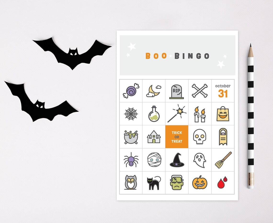 Printable Halloween Bingo | 30 Unique Bingo Cards | Instant Digital ...