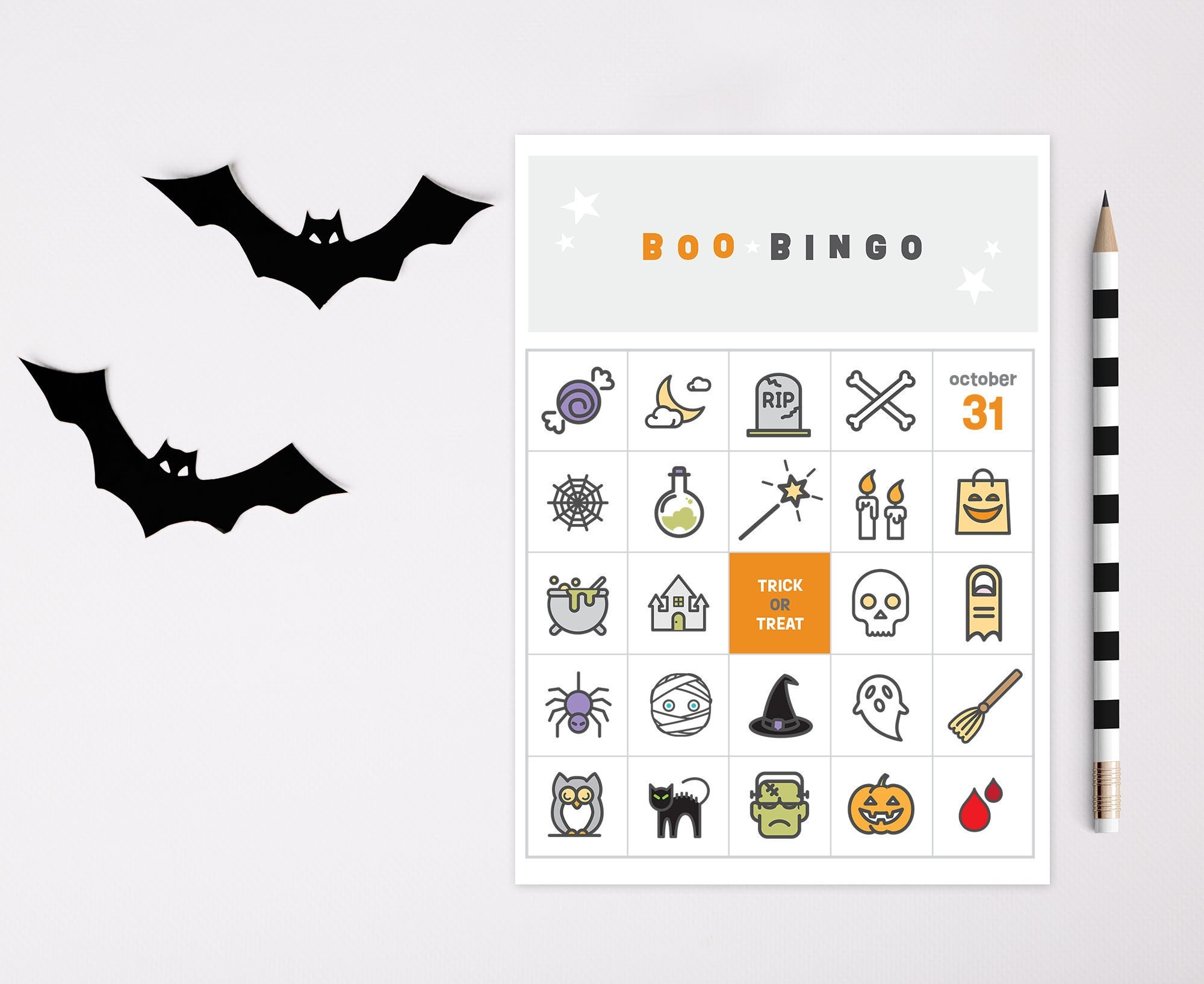 Printable Halloween Bingo | 30 Unique Bingo Cards | Instant Digital ...