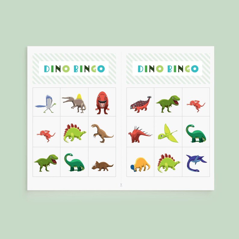 Printable Dinosaur Bingo Instant Download 24 Unique Bingo - Etsy