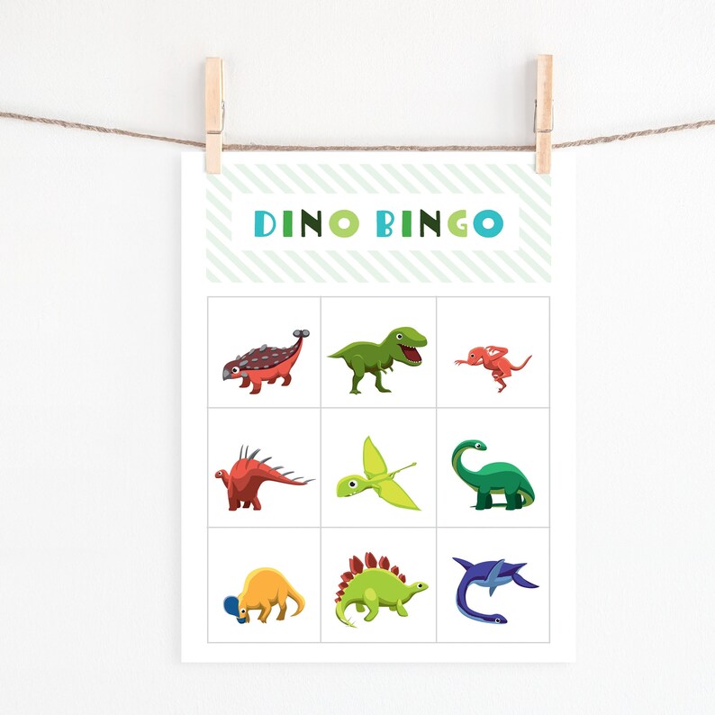 Printable Dinosaur Bingo Instant Download 24 Unique Bingo - Etsy