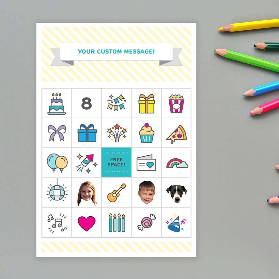 Personalized Bingo Cards | 30 Unique Cards | Custom Printable PDF ...