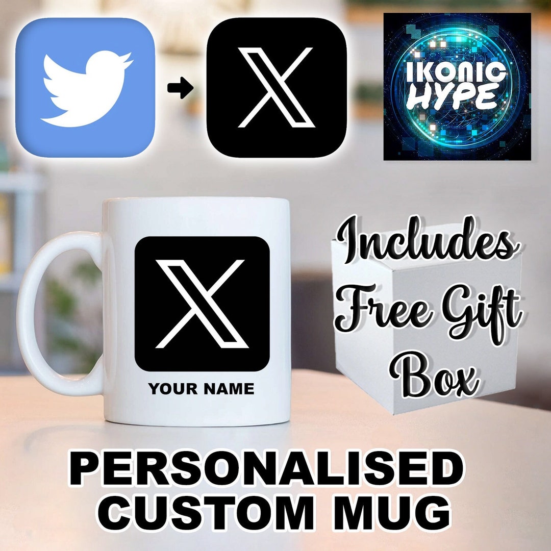 X Mug Formerly Known as Twitter - Custom Personalised Social Media Mug ...