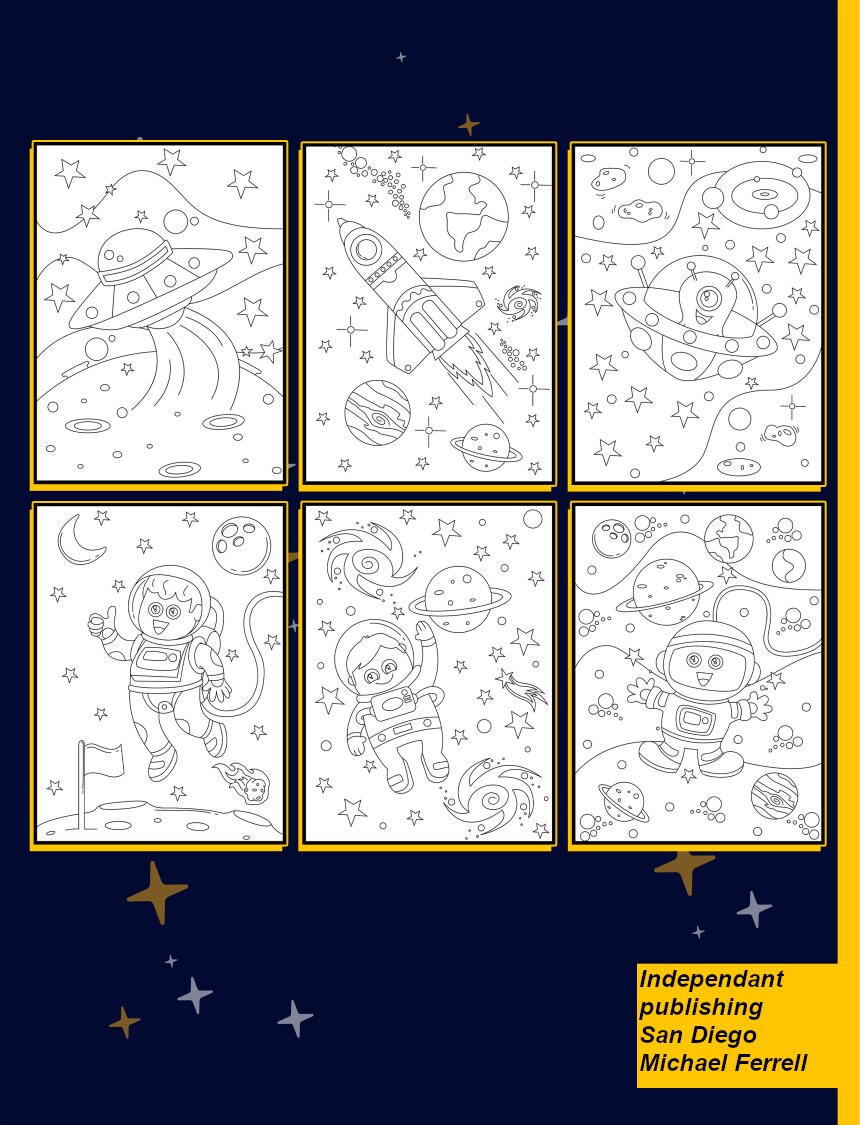 30 Cosmic Coloring Pages - Etsy