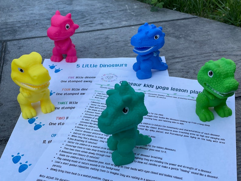 Dinosaur Yoga Lesson Plan Package, Pose Card, Song, Meditation, Poem ...