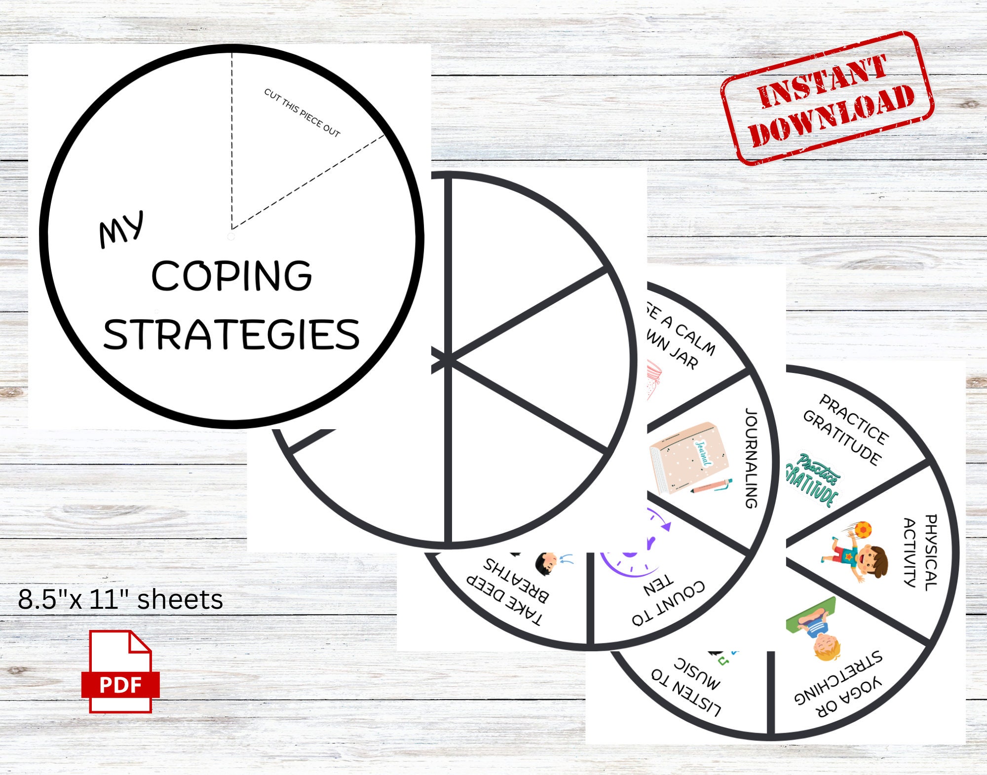 Coping Strategies Wheel - Etsy