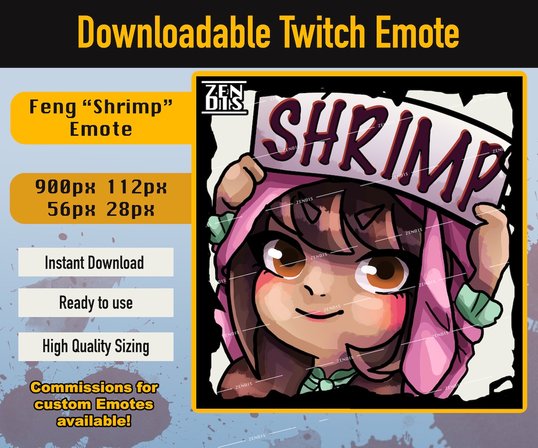 DBD Feng Min SIMP shrimp Twitch Emote Download Dead by Daylight Overlay ...