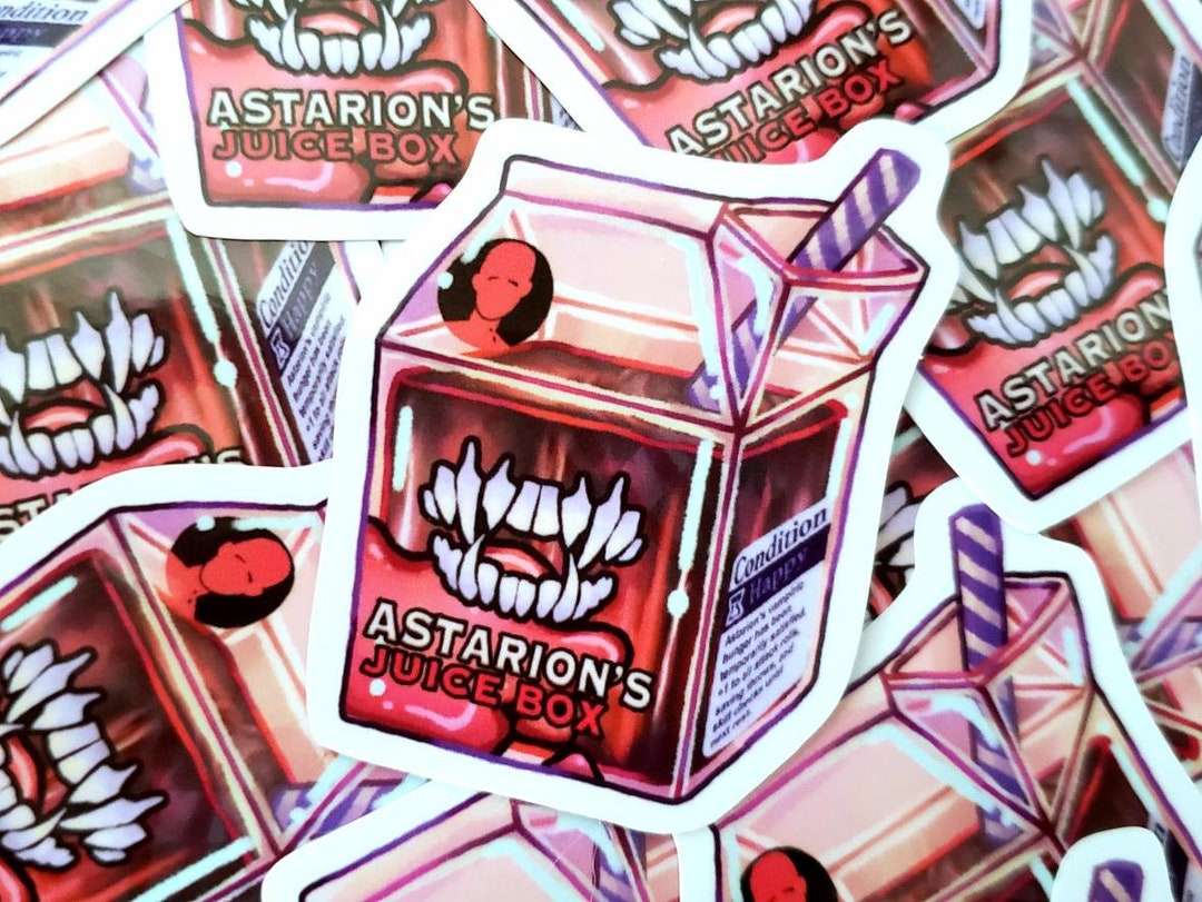 Baldur's Gate 3 Astarion's Juice Box Sticker 2x2in - Etsy UK