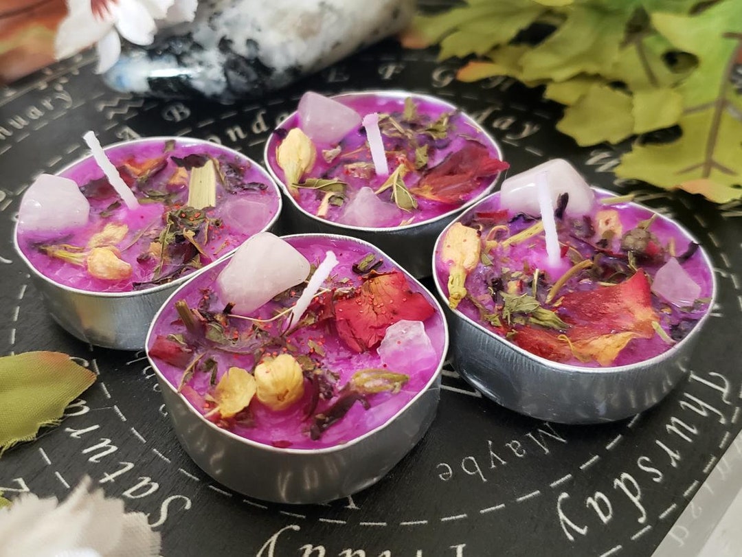Love, Attraction, Honest Emotions Spell Tea Light : Herbal Self Care ...