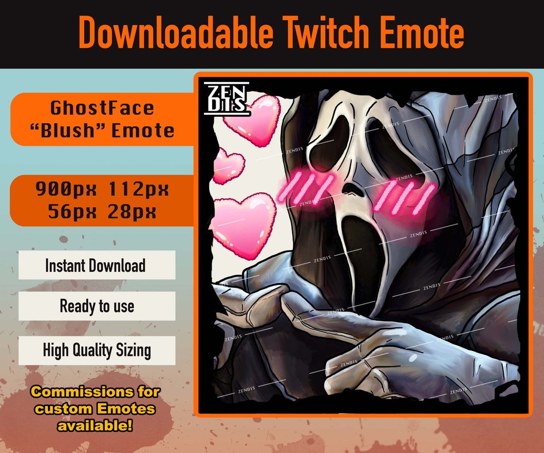 DBD Ghostface blush Twitch Emote Download Dead by Daylight Overlay ...