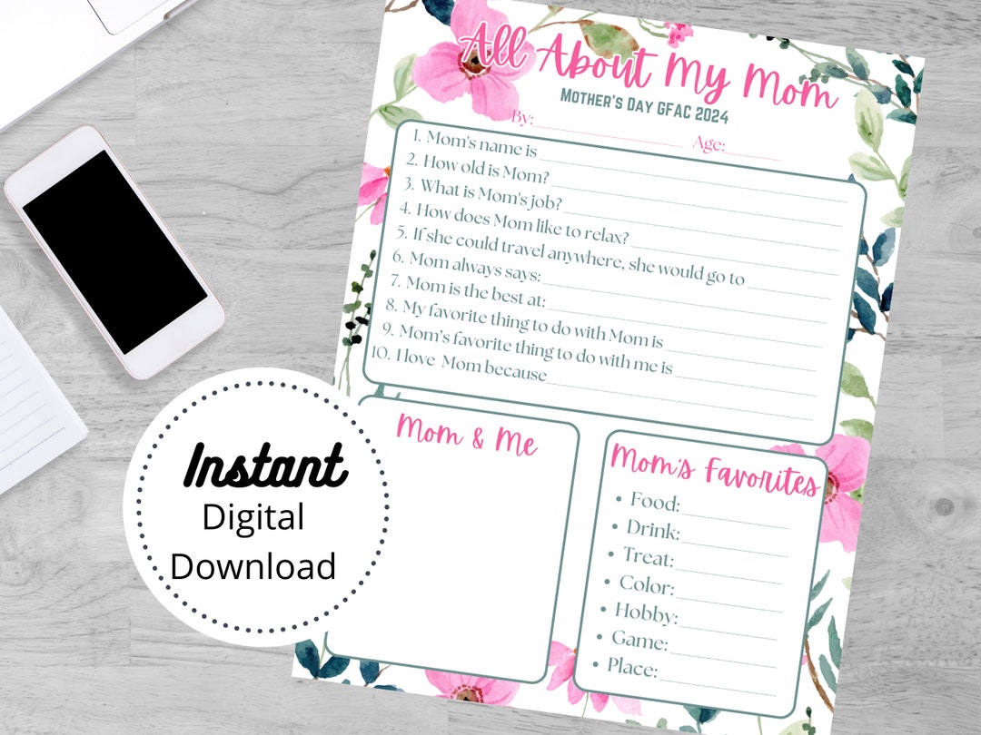 Mothers Day Interview, All About Mom, Mothers Day Gift, Happy Birthday ...