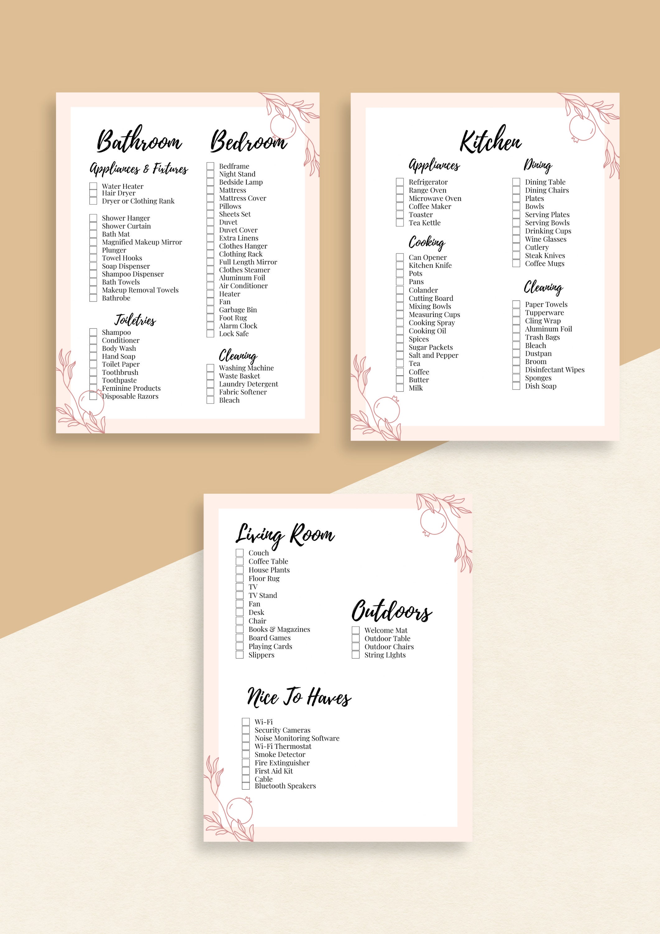 Airbnb Inventory Complete Airbnb Checklist of Household Inventory PDF ...